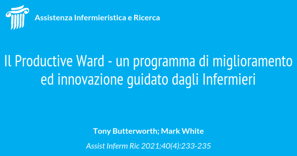 Il Productive Ward - un programma di miglioramento ed innovazione ...